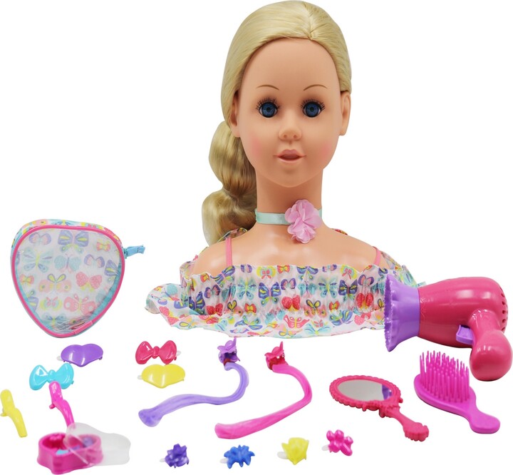 Dream Collection Doll Head Hair and Makeup Styling Playset Gi-Go Dolls ...