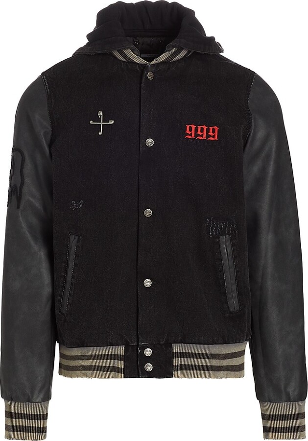 Ksubi Men's x Juice Wrld 999 Kollage Hooded Varsity Jacket - Black ...
