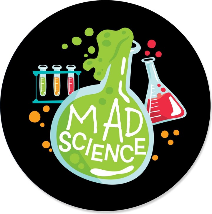 Big Dot Of Happiness Scientist Lab - Mad Science Party Circle Sticker ...