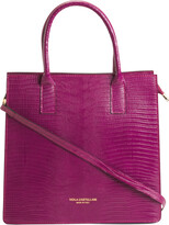 Viola Castellani Made In Italy Leather Lizard Square Satchel ...