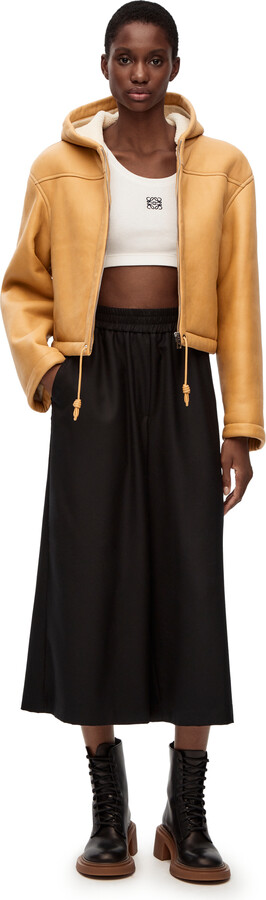 Loewe Luxury Hooded jacket in shearling - ShopStyle