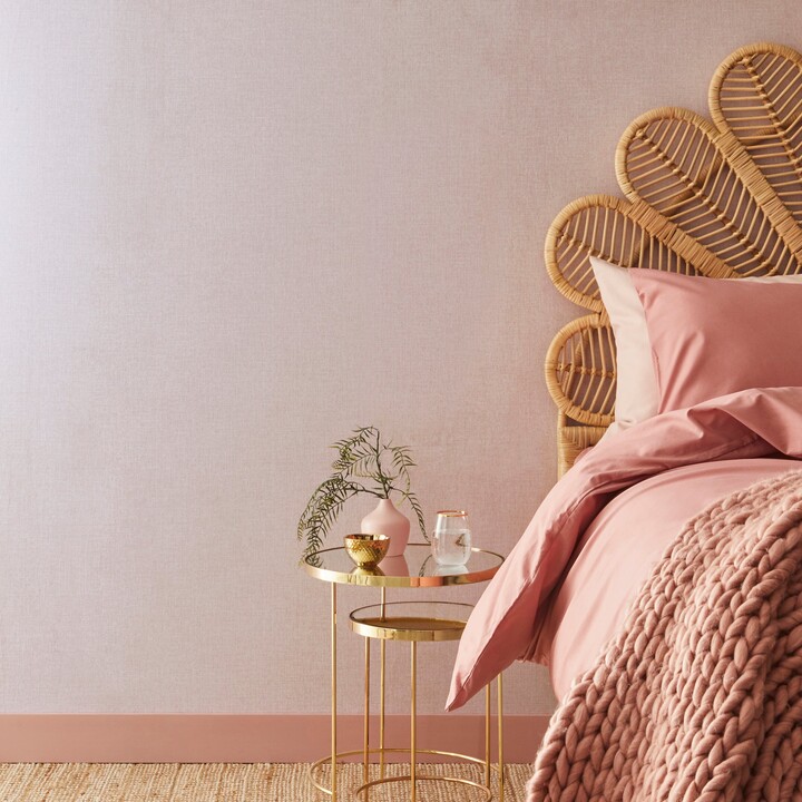 Dunelm Luna Blush Wallpaper Pink - ShopStyle