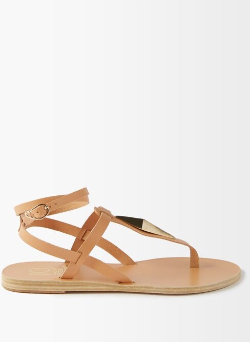 Ancient Greek Sandals Centaur & Nymph Wraparound Leather Flat Sandals ...