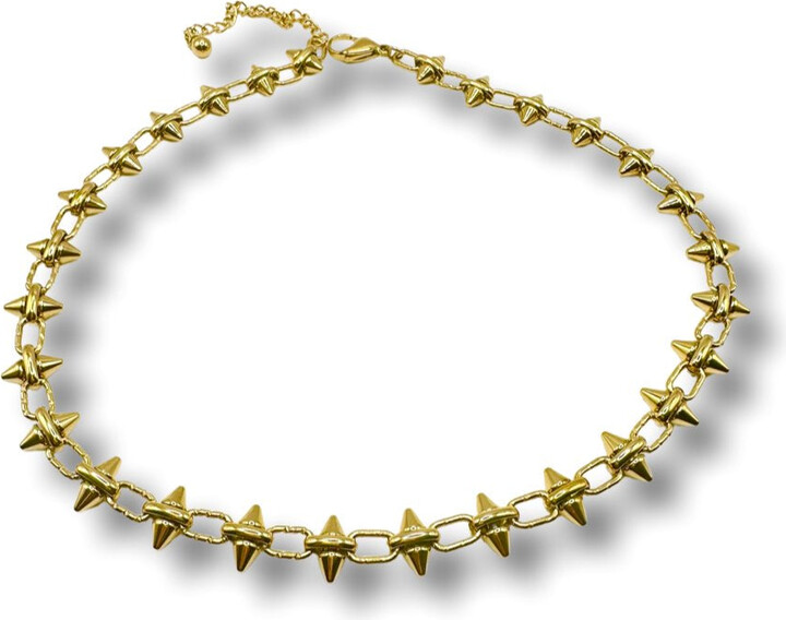 Jagged Halo Jewelry Women's Barbie Barbed Wire Chain In Yellow Gold ...