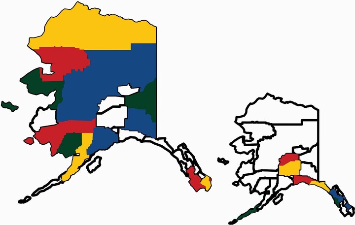 Etsy Alaska Borough/Census Map Adventure Tracker - Map, Rv Decal State ...