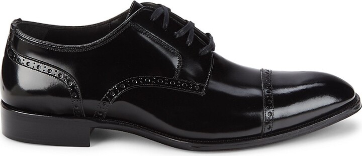 Johnston & Murphy Flynn Cap Patent Leather Derbys - ShopStyle Lace-up Shoes