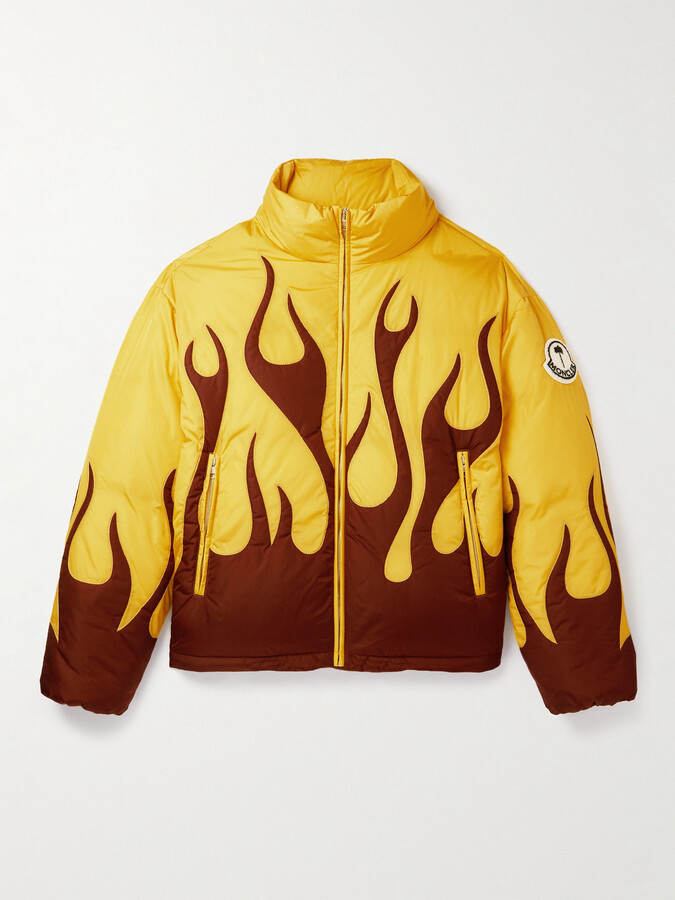 MONCLER GENIUS + 8 Palm Angels Clancy Two-Tone Shell Down Jacket ...