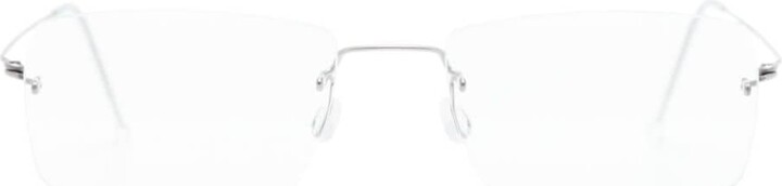 Lindberg Rectangle-Frame Rimless-Lenses Glasses - ShopStyle Sunglasses