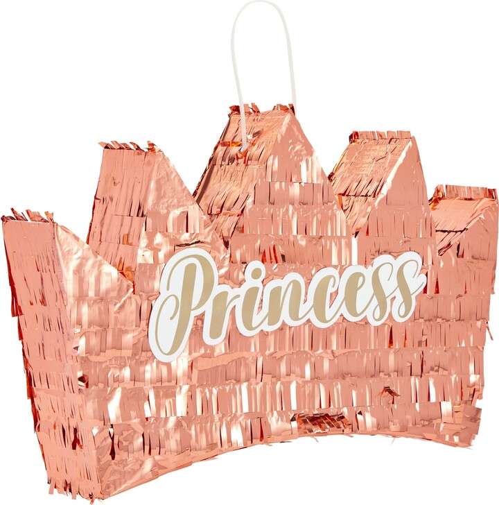 Blue Panda Rose Gold Crown Pinata for Girls Princess Theme Birthday ...