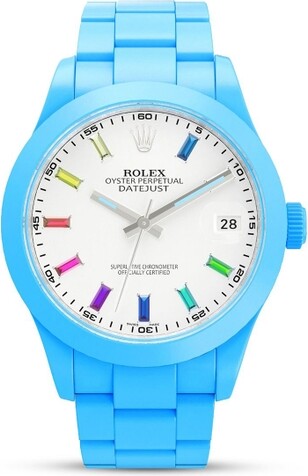 PRIVATE LABEL LONDON Rolex Datejust Smooth Ceramic Ccoated White Dial ...