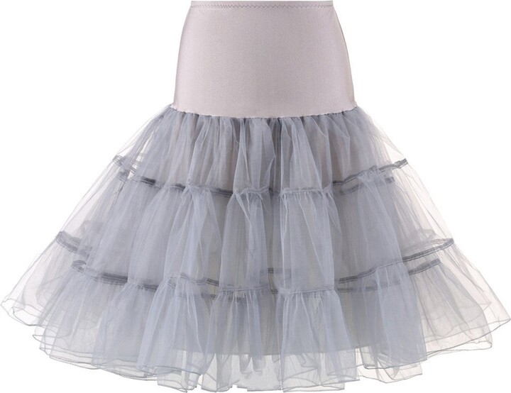 gfdrt Women's Vintage Rockabilly Petticoat Skirt Tutu 1950s Underskirt ...