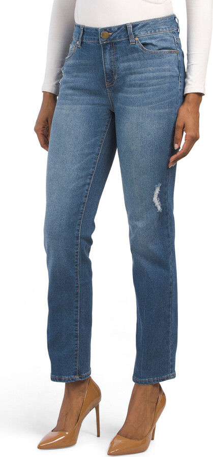 D. Jeans High Waisted Straight Leg Jeans - ShopStyle