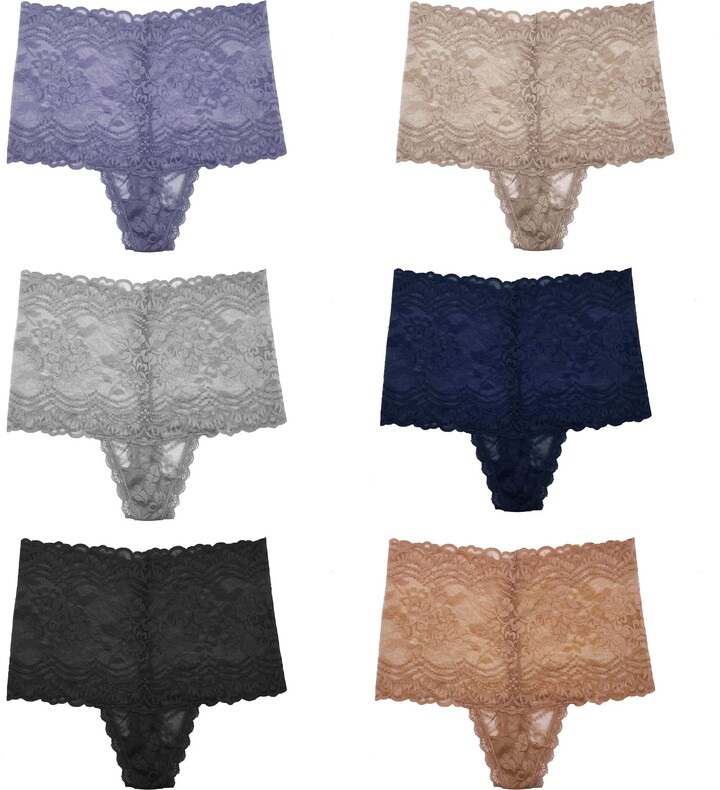 Umiehary High Waist T Back Lace Fashion & Retro Thick Band Women Thongs ...