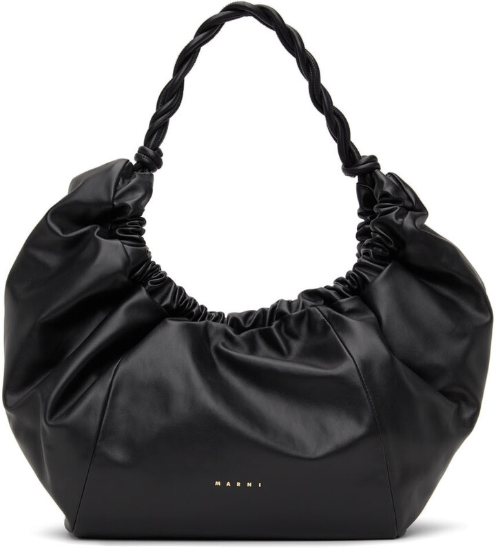 Marni Black Medium Leather Twirl Bag - ShopStyle