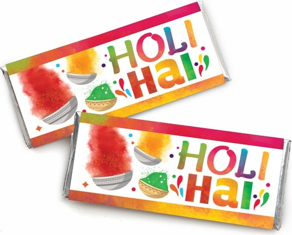 Big Dot of Happiness Holi Hai - Candy Bar Wrapper Festival of Colors ...