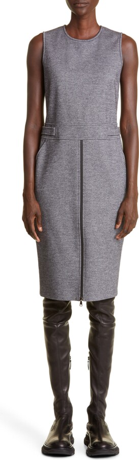 Max Mara Ginnata Zip Front Wool Midi Dress - ShopStyle