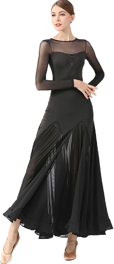 YDHTIZ Ballroom Dance Dresses for Women Modern Practice Dancing Outfit ...