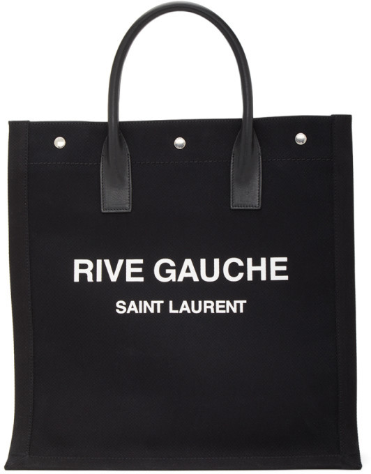 Saint Laurent Black Rive Gauche Shopping Tote - ShopStyle