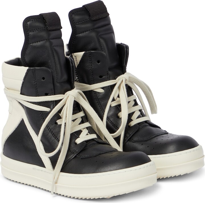 Rick Owens Kids Geobasket high-top leather sneakers - ShopStyle Boys' Shoes
