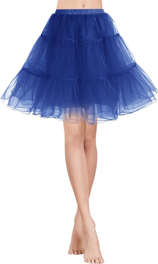 Gardenwed Vintage Women 50s Retro Petticoat Rockabilly Mini Crinoline ...