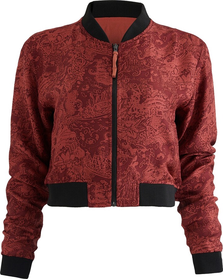 Metiseko - Silk Twill Reversible Bomber Jacket - Red Faifo - ShopStyle