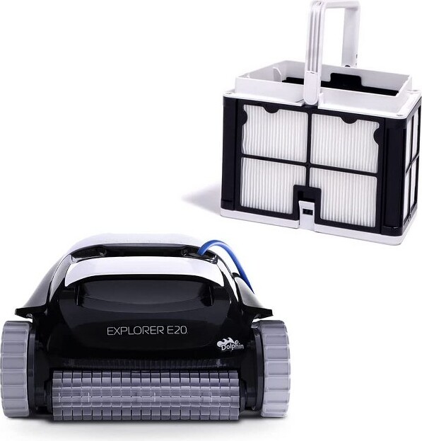 Maytronics Dolphin Explorer E20 Robotic Pool Vacuum Cleaner with Ultra-Fine Filters Ideal for ...