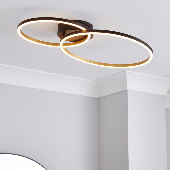 Dunelm Langdon Integrated LED Ceiling Fitting Black - ShopStyle