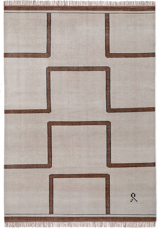 Elder 03 by Nordic Knots, Hand Knotted Area Rug in Terracotta, Size 9 ...