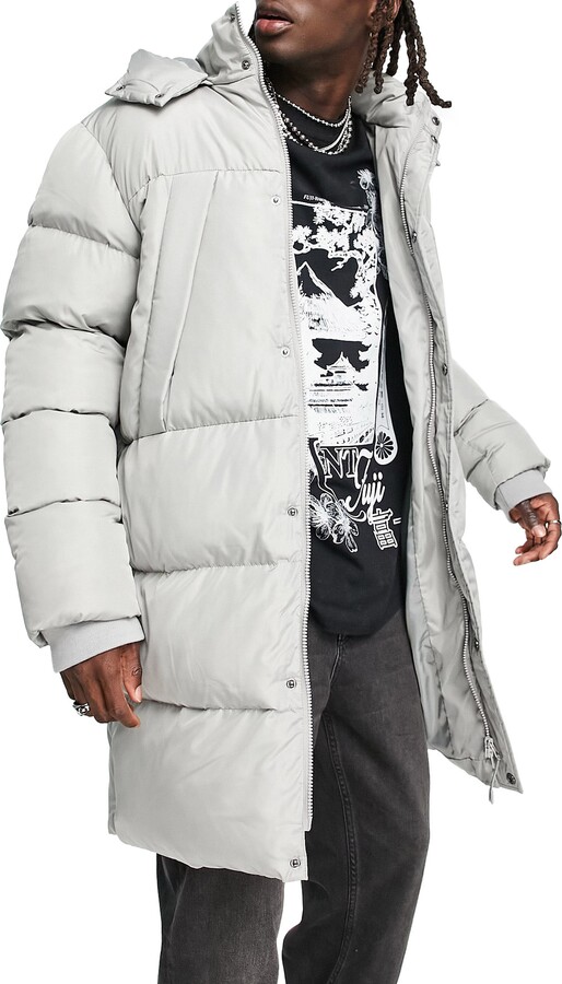 ASOS DESIGN Quilted Longline Puffer Jacket - ShopStyle