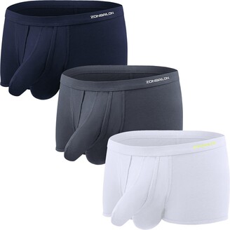 ZAIGELUO Mens Elephant Nose Trunk Underwear Bulge Enhancing Separate ...