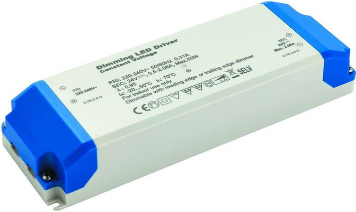 Loops 24V DC 50W Dimmable LED Driver / Transformer Low Voltage Light ...