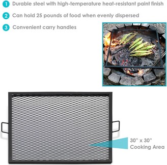 Sunnydaze Decor Sunnydaze Cooking Grate X Marks Heavy-Duty Steel Square ...