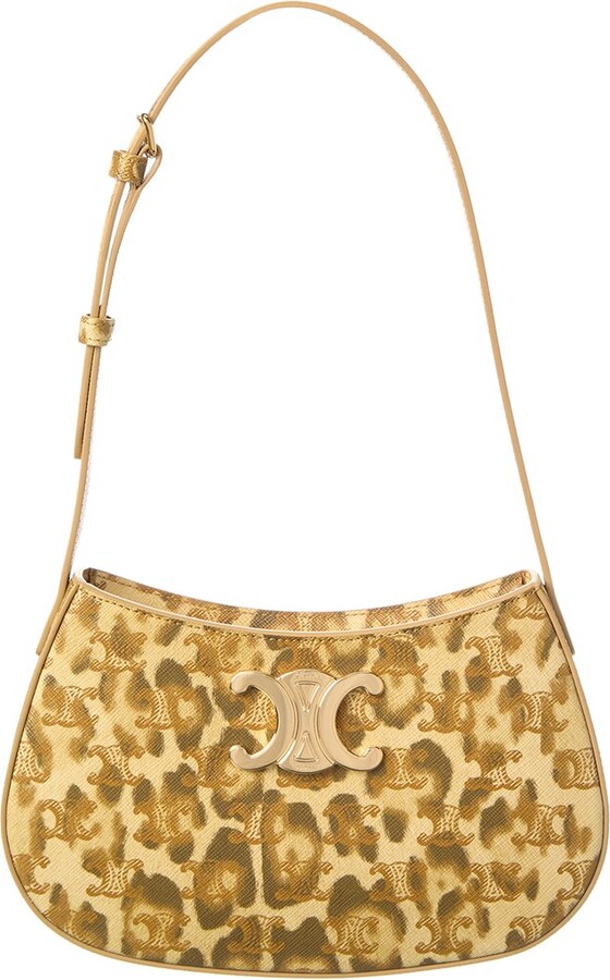 Celine Tilly Medium Triomphe Coated Canvas Shoulder Bag - ShopStyle