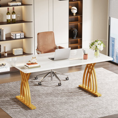 Mercer41 Rosaliz 63'' W Rectangle Home Office Executive Desk - ShopStyle