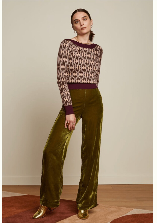 King Louie Ethel Pants Rockstar Posey Green - ShopStyle Trousers