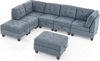Latitude Run Free Combination Solid Wood Frame Modular Sectional Sofa ...