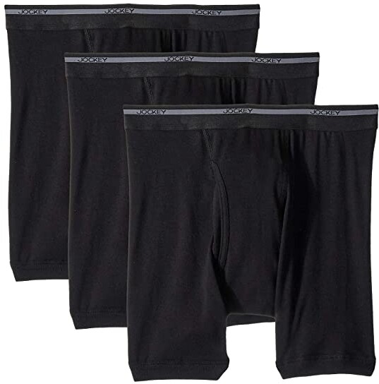 Jockey 100% Cotton Classic Knits Full Rise Boxer Brief 3-Pack - ShopStyle