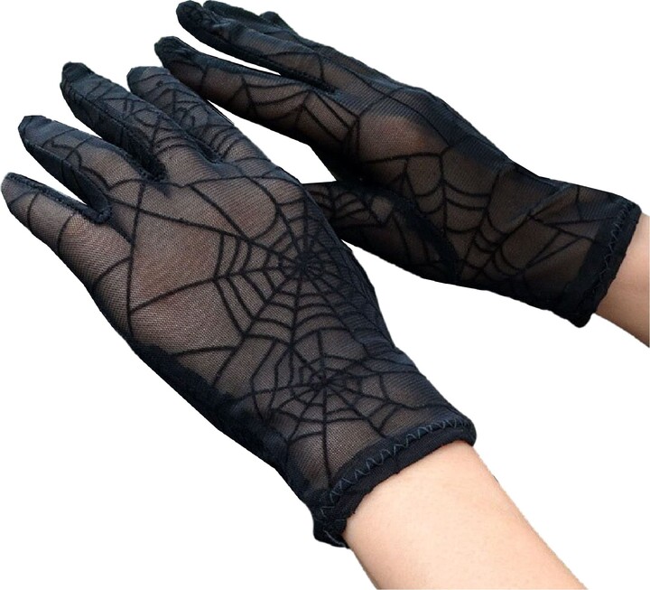 Access-All-Areas Cobweb Gloves Short Black - ShopStyle