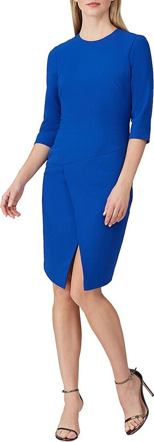 Black Halo Kofi Front Slit Sheath Dress - ShopStyle