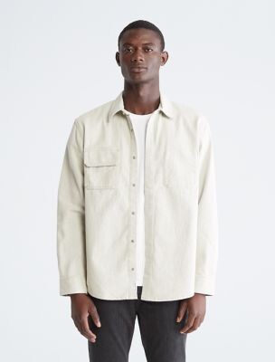 Calvin Klein Reimagine Utility Natural Overshirt - ShopStyle Long ...