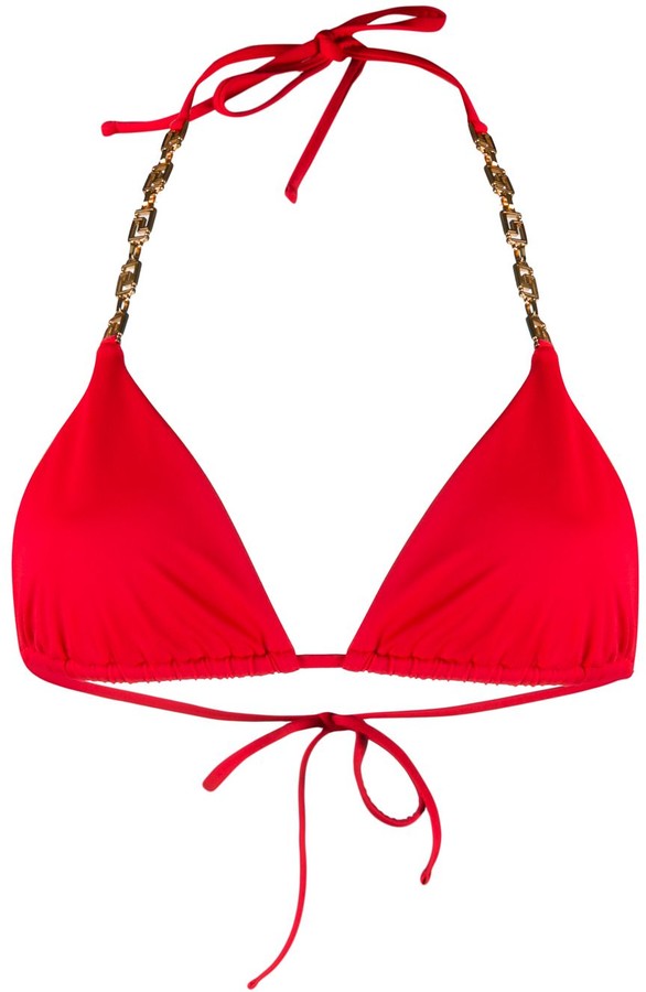 Versace Tie-String Bikini Top - ShopStyle Two Piece Swimsuits