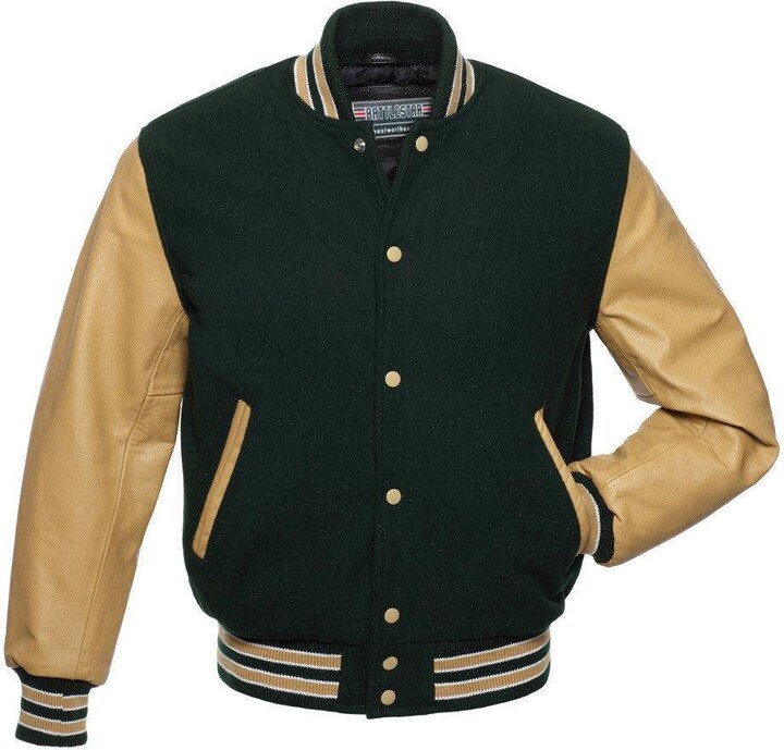 Modernage Classic Hybrid Varsity Jacket University Letterman bomber ...