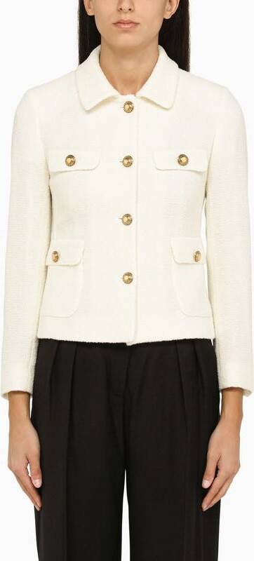 Tagliatore Short cream jacket - ShopStyle
