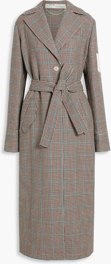Off-White Houndstooth wool coat - ShopStyle