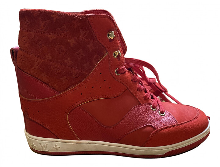 Louis Vuitton red Leather Trainers - ShopStyle Sneakers & Athletic Shoes