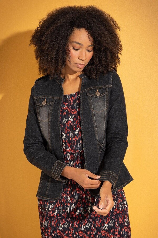Tailored Washed Denim Jacket - ShopStyle