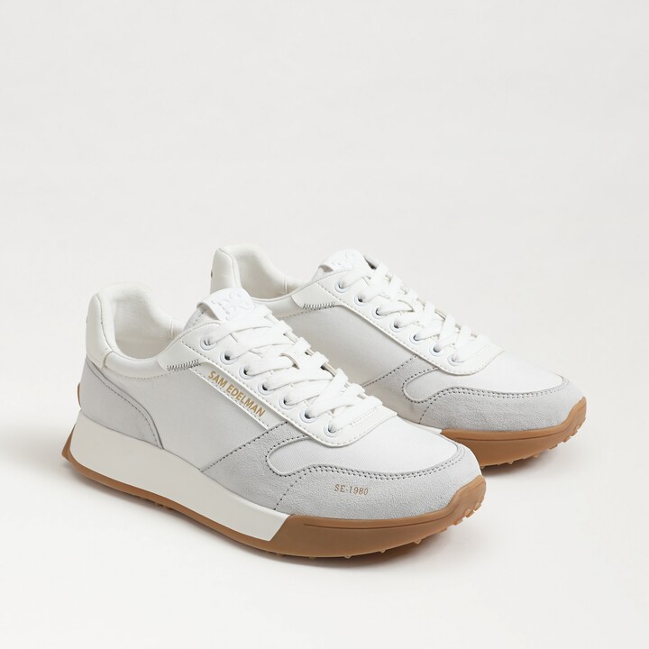 Samuel Sam Edelman Men's Logan Sneaker White Suede/Nylon - ShopStyle