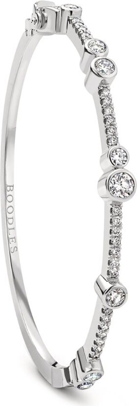 Boodles Platinum and Diamond Waterfall Bangle - ShopStyle Fine Bracelets