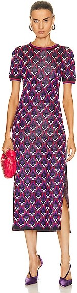 Paco Rabanne Long Dress in Purple - ShopStyle