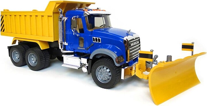 Bruder 1/16th Mack Granite Dump Truck with Snow Plow and Flashing ...